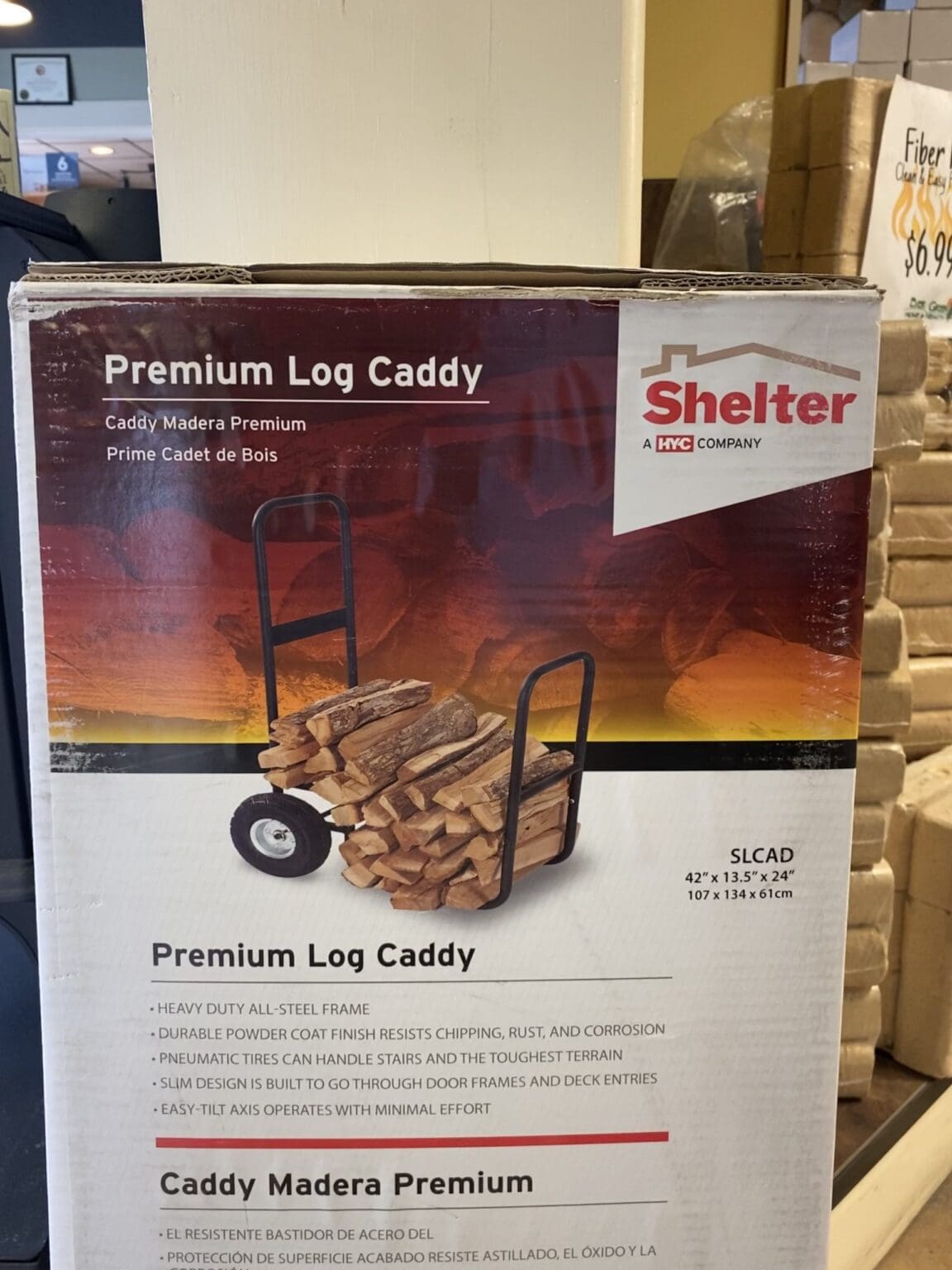 Premium Log Caddy | Evergreen Home & Hearth